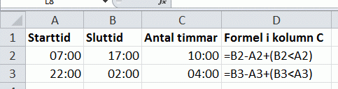 Räkna med datum och tid i Excel
